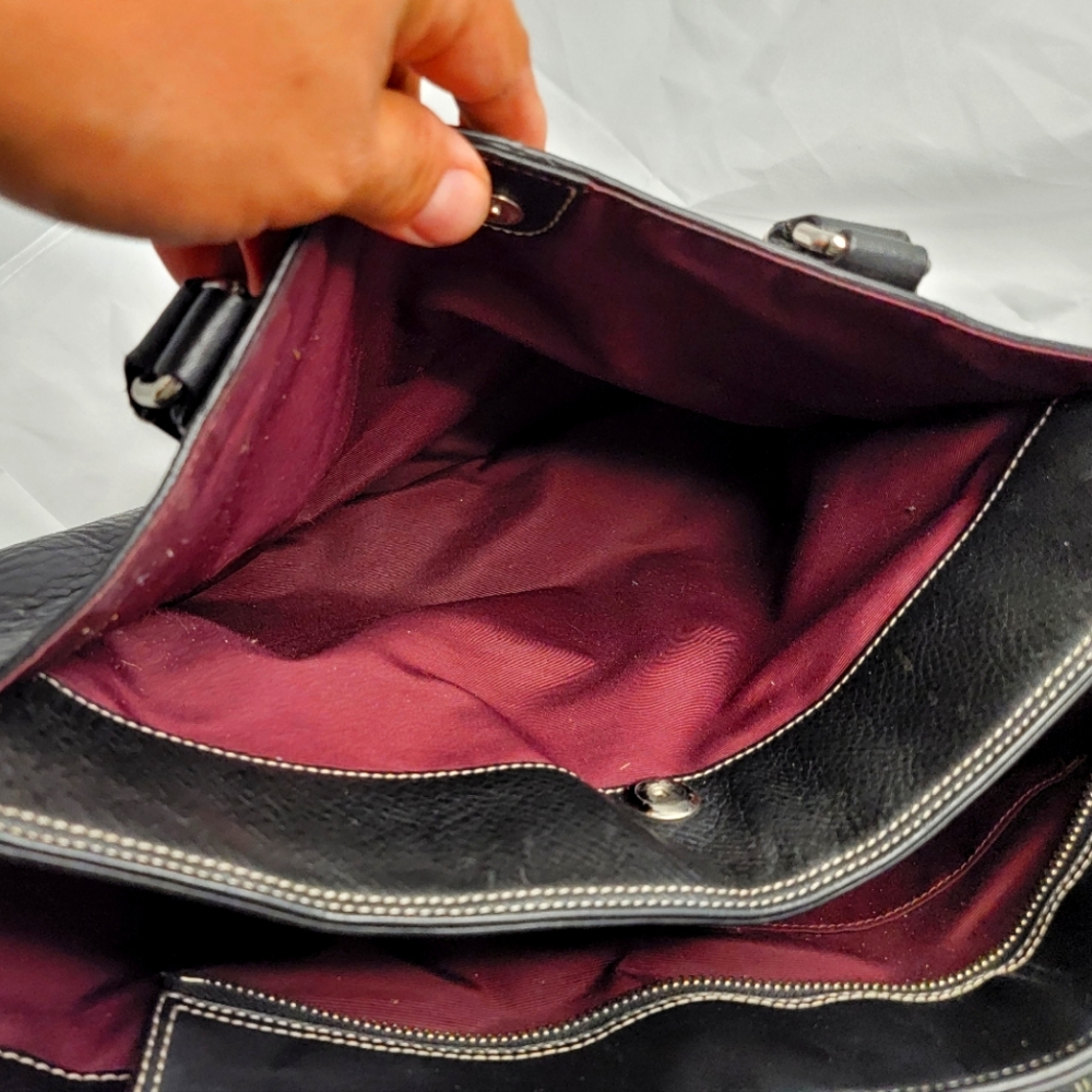 Coach Hamilton Turn Lock Pebble Leather F13960 Black - Gem